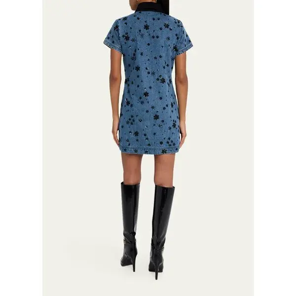 Ramy Brook Rita Embellished Denim Mini Dress