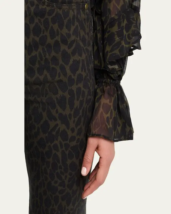 Ramy Brook Tyra Printed Wide-leg Jeans
