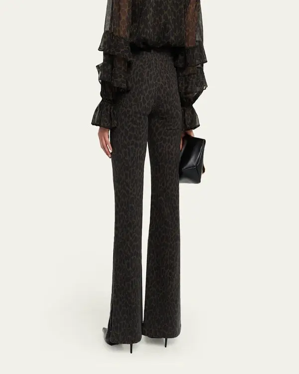 Ramy Brook Tyra Printed Wide-leg Jeans