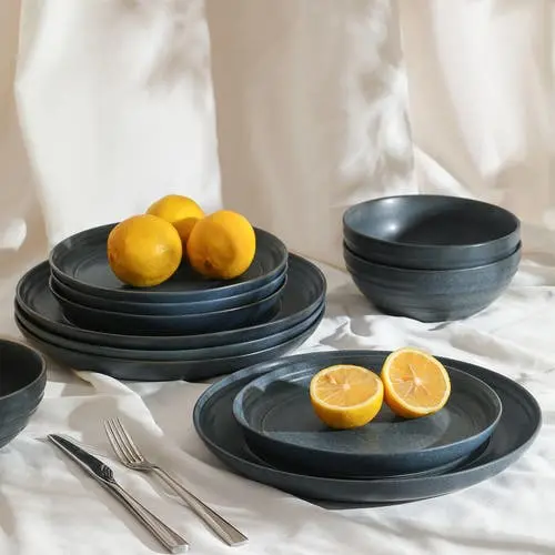 STONE + LAIN Elio Stoneware 24-piece Dinnerware Set