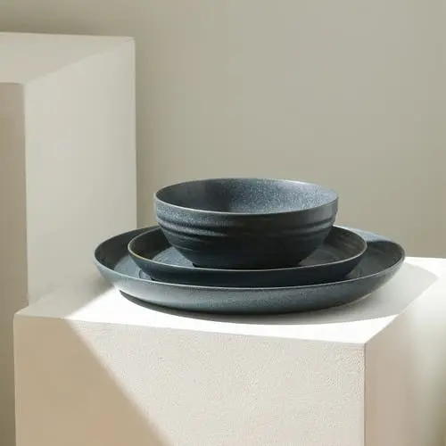 STONE + LAIN Elio Stoneware 24-piece Dinnerware Set