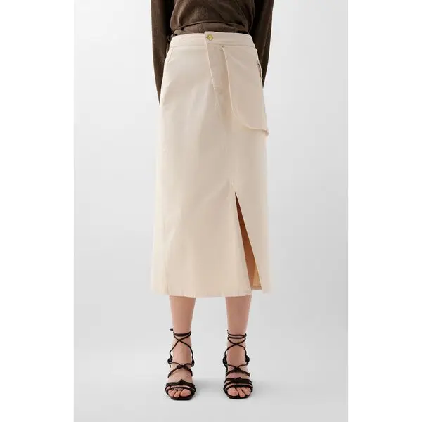 SCALPERS Midi Denim Pocket Skirt