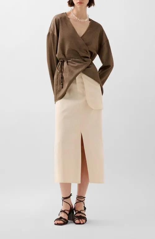 SCALPERS Midi Denim Pocket Skirt