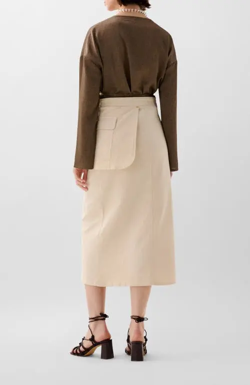 SCALPERS Midi Denim Pocket Skirt