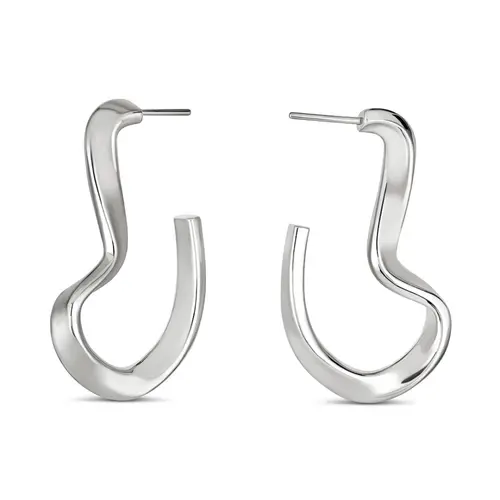 NABS AND BABS Sahab Hoop Earrings - Silver