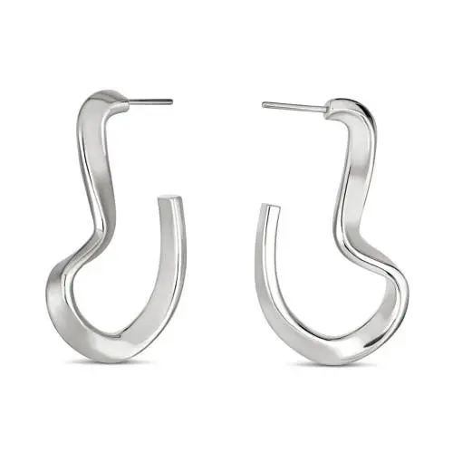 NABS AND BABS Sahab Hoop Earrings - Silver