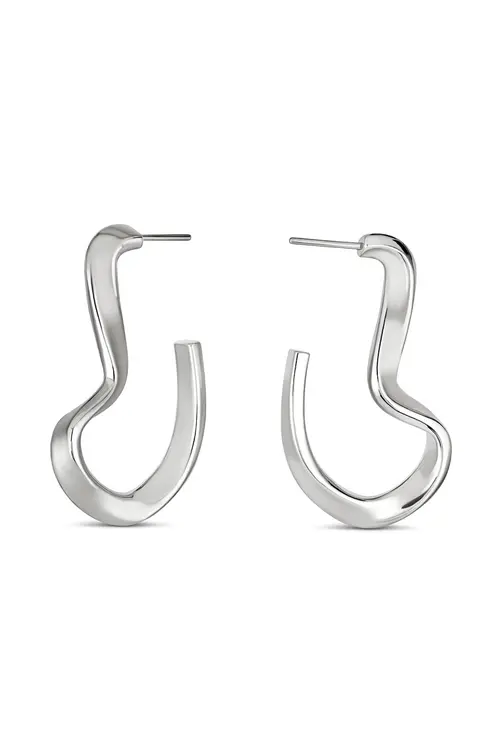 NABS AND BABS Sahab Hoop Earrings - Silver