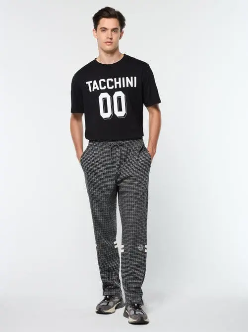 SERGIO TACCHINI Dallas Houndstooth Track Pant - Black Beauty