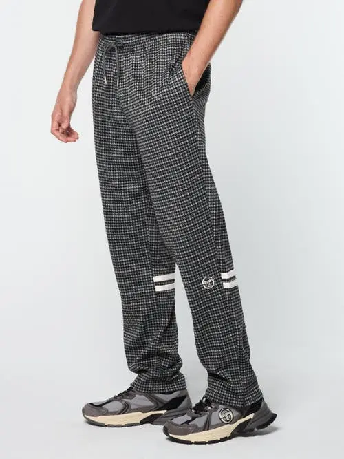 SERGIO TACCHINI Dallas Houndstooth Track Pant - Black Beauty