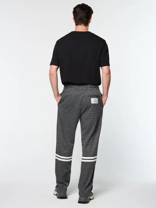 SERGIO TACCHINI Dallas Houndstooth Track Pant - Black Beauty