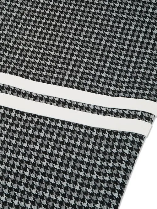 SERGIO TACCHINI Dallas Houndstooth Track Pant - Black Beauty