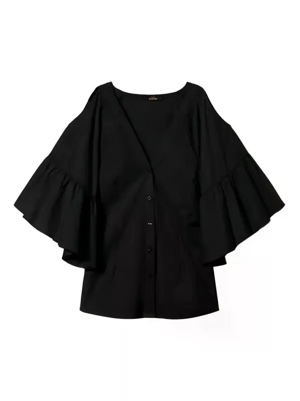 TWINSET Flounce-sleeve Poplin Shirt