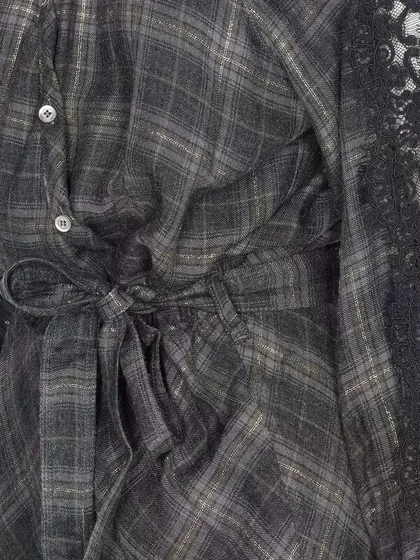 Pinko Osane Check Maxi Dress
