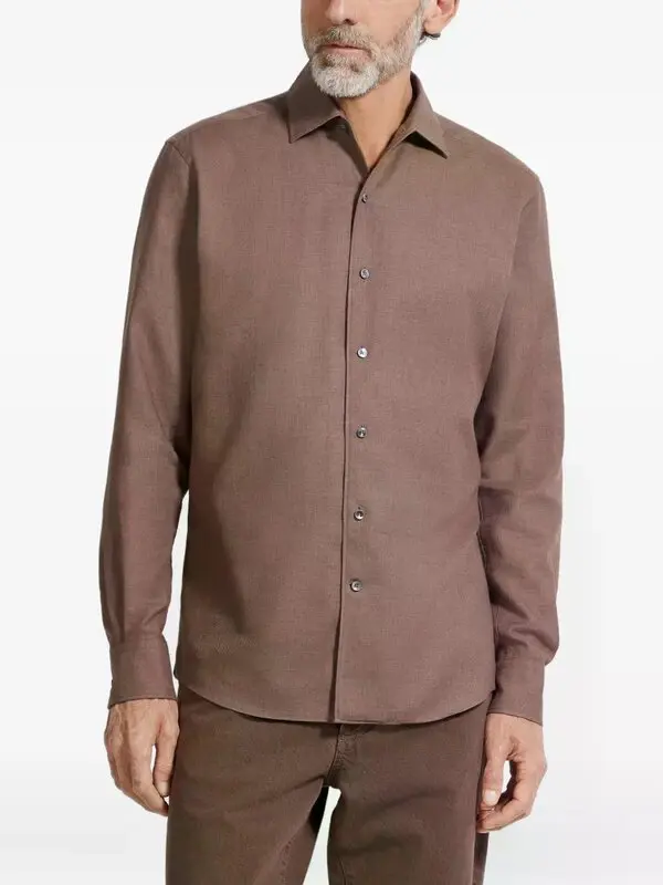 Zegna Cashco Shirt - Brown