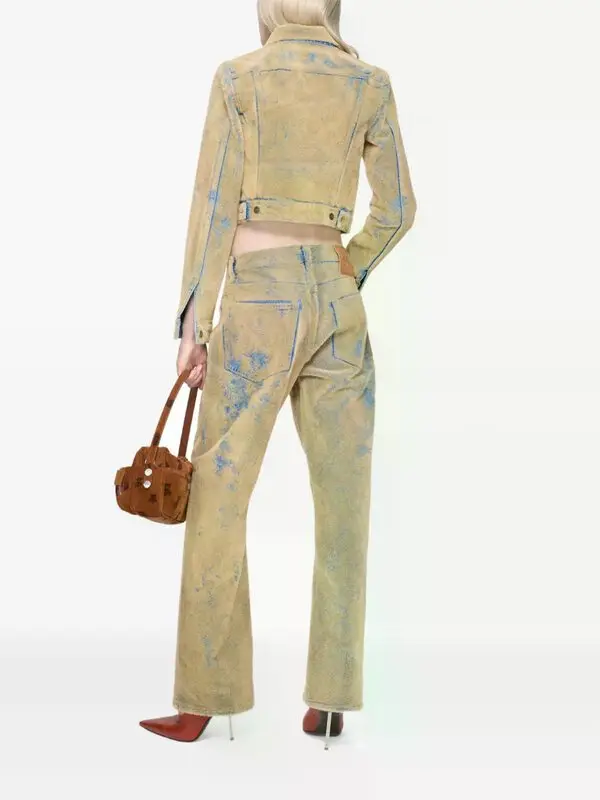 Acne Studios Textured Denim Trucker Jacket - Neutrals