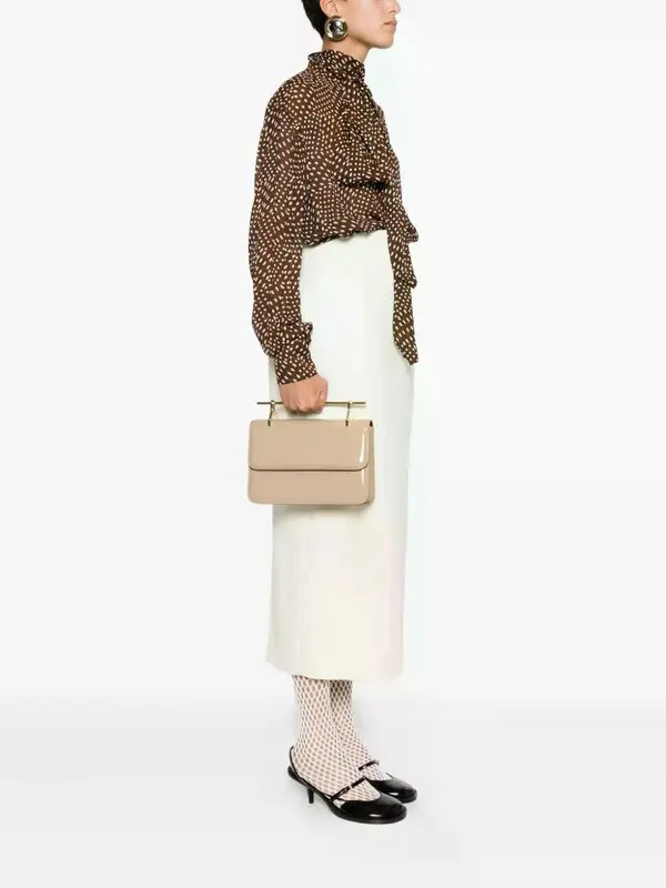 M2malletier Leather Clutch With Top Handle