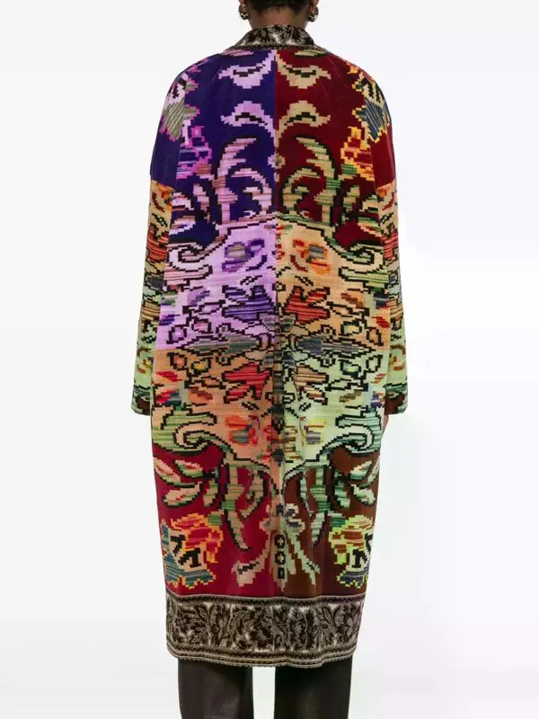 PIERRE-LOUIS MASCIA Floral Tapestry Patchwork Coat