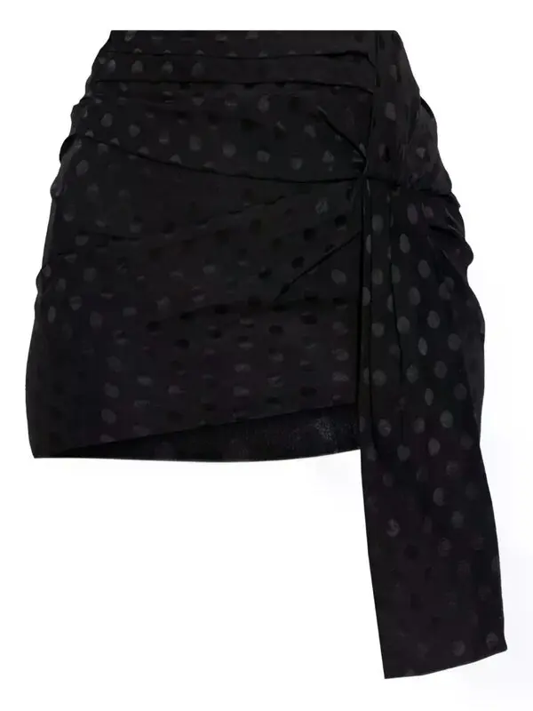 Isabel Marant Étoile Polka-dot Draped Mini Skirt