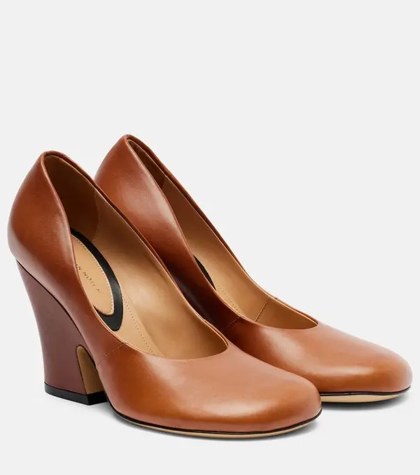 Dries Van Noten Leather Pumps - Brown
