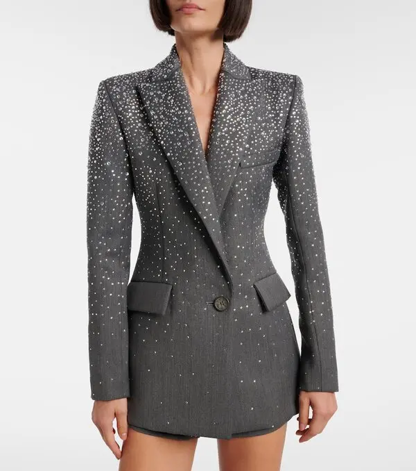 Alex Perry Crystal-embellished Blazer