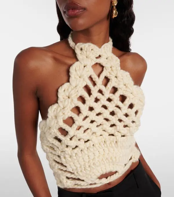 Magda Butrym Crochet Halterneck Top