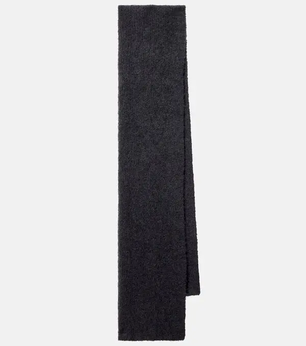 THE ROW Luthgard Cashmere, Alpaca, And Silk Scarf - Black
