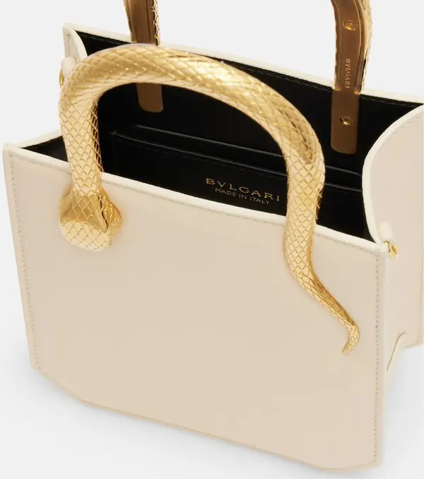 BVLGARI Serpentine Small Leather Top-handle Bag
