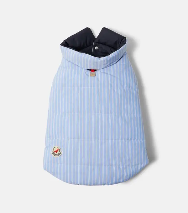 Moncler Poldo Dog Couture Striped Dog Coat - Blue