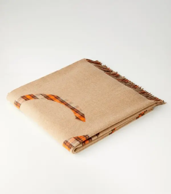 Loewe Anagram Checked Wool And Cashmere Blanket