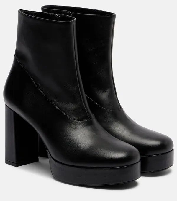 Staud Jodie Leather Platform Ankle Boots