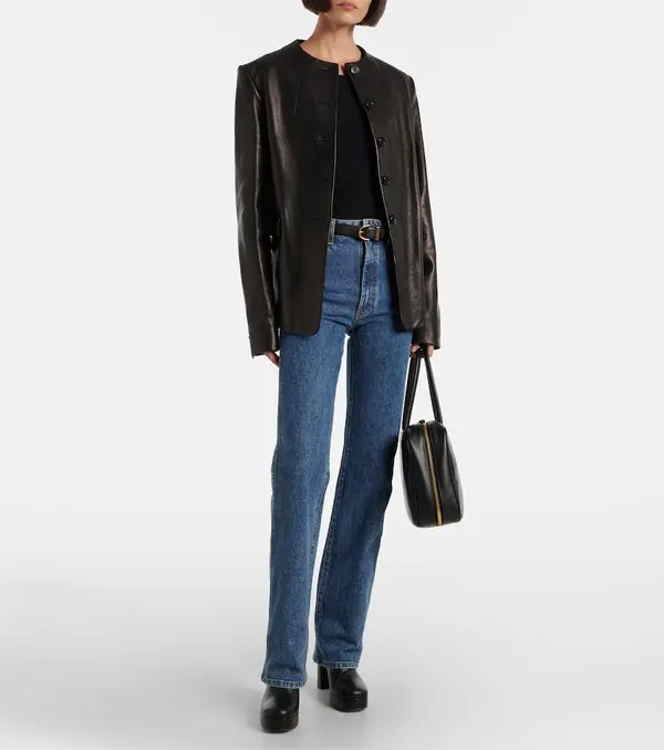 Staud Jodie Leather Platform Ankle Boots