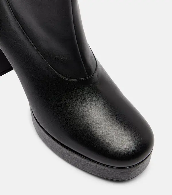 Staud Jodie Leather Platform Ankle Boots