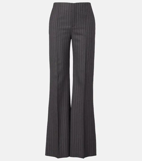 Chloé Pinstriped Virgin Wool Wide-leg Trousers