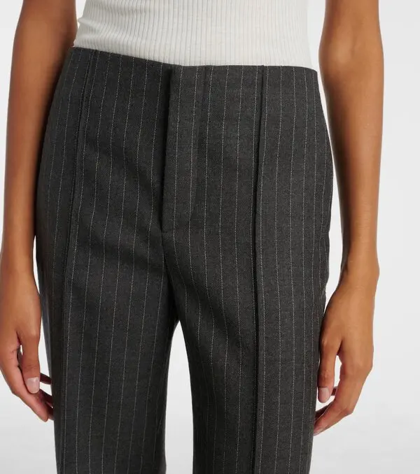 Chloé Pinstriped Virgin Wool Wide-leg Trousers