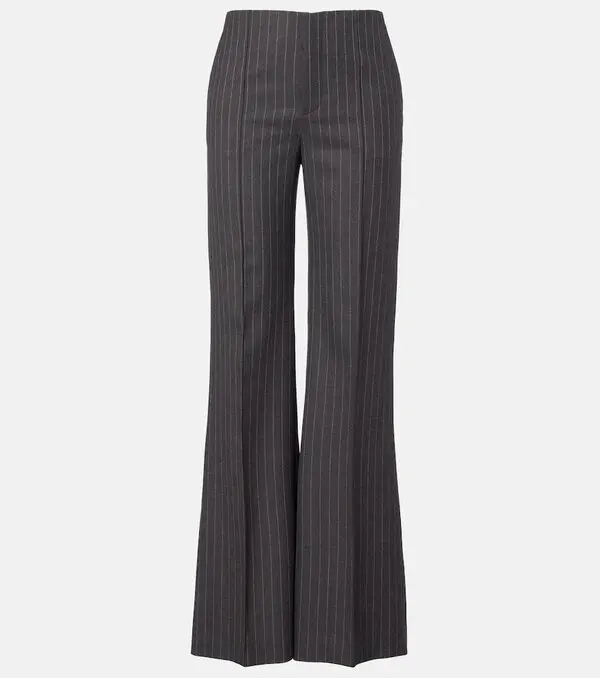 Chloé Pinstriped Virgin Wool Wide-leg Trousers