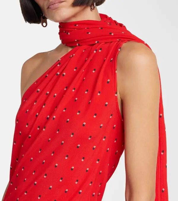 Acne Studios Scarf-detail Fringed Maxi Dress