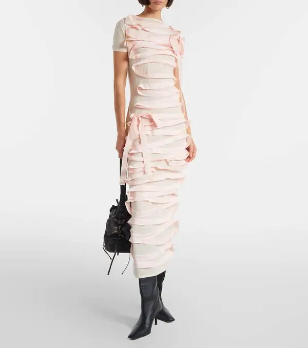 Acne Studios Ribbon-detail Midi Dress