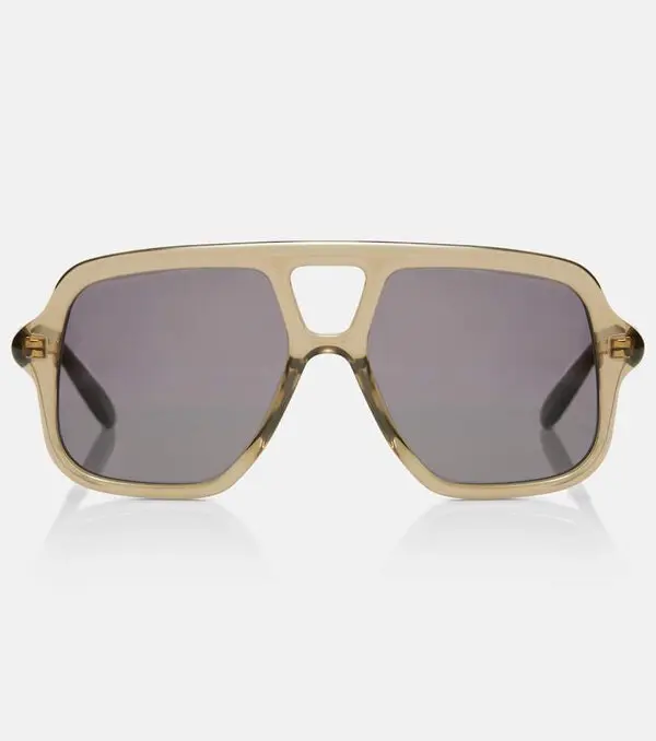 Loewe Logo Aviator Sunglasses - Green