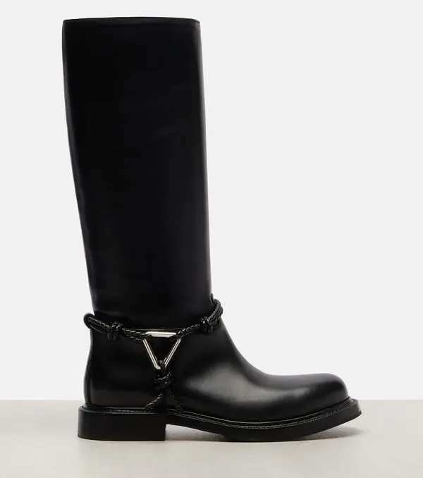 Bottega Veneta James Leather Knee-high Boots - Black
