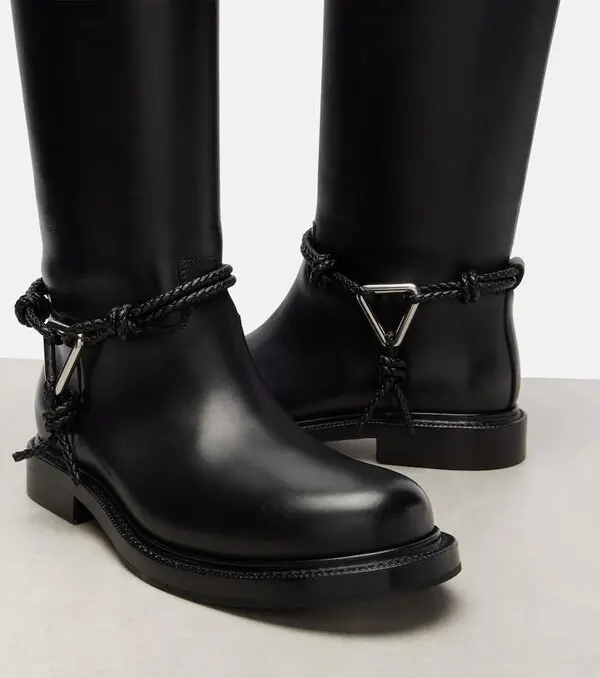 Bottega Veneta James Leather Knee-high Boots - Black