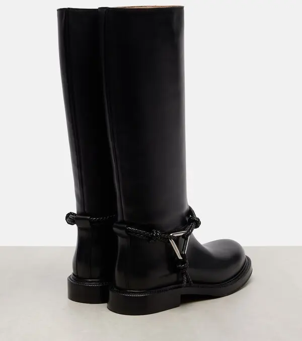 Bottega Veneta James Leather Knee-high Boots - Black