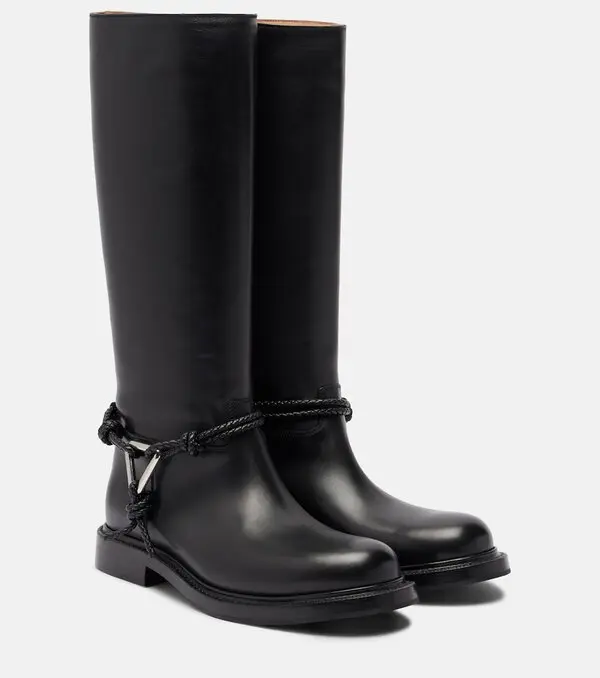 Bottega Veneta James Leather Knee-high Boots - Black