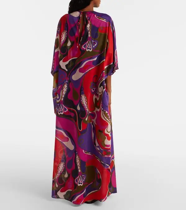 Emilio Pucci Orchidee Cotton Maxi Dress