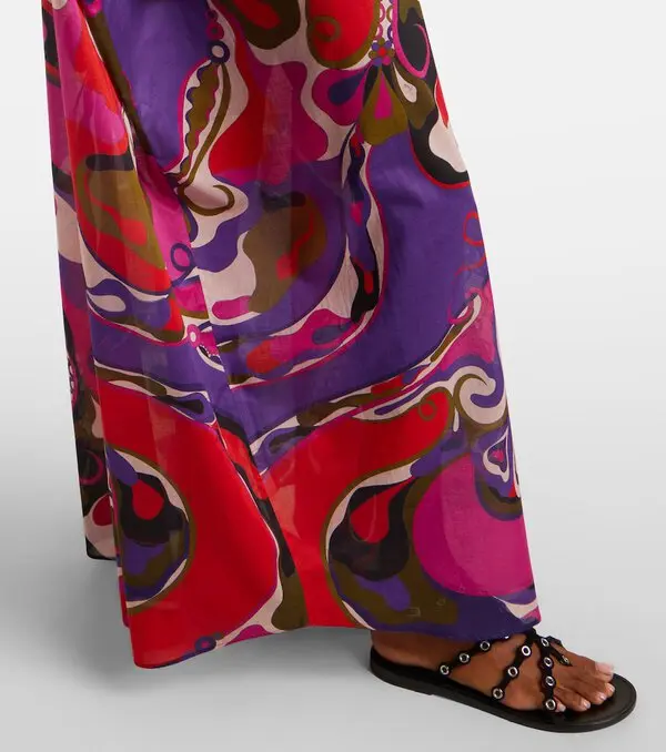 Emilio Pucci Orchidee Cotton Maxi Dress