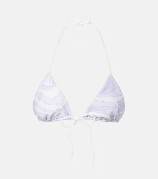 Emilio Pucci Marmo Bikini Top - Purple