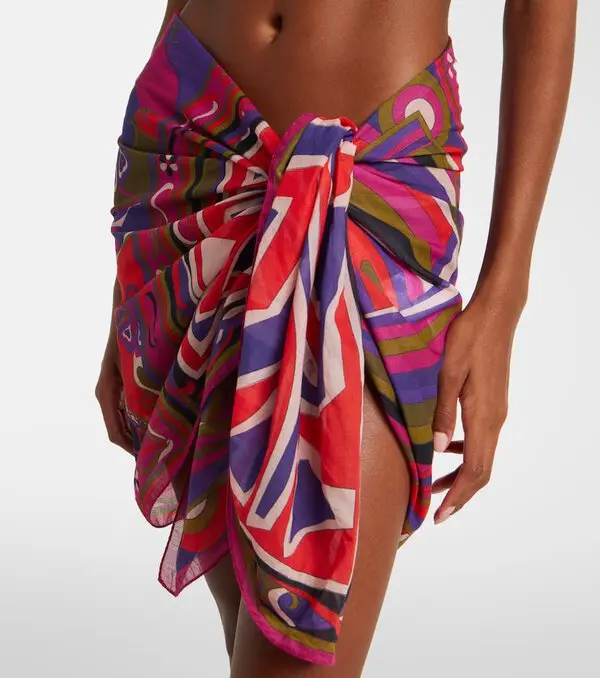 Emilio Pucci Orchidee Cotton Beach Cover-up