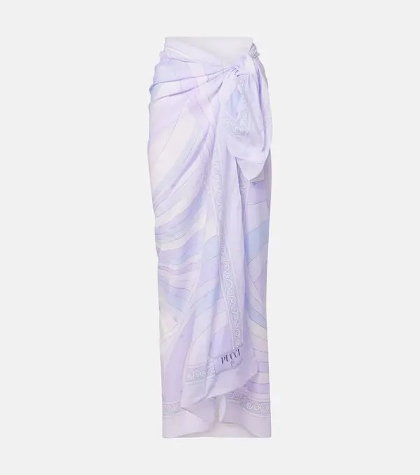 Emilio Pucci Iride Cotton Beach Cover-up - Purple
