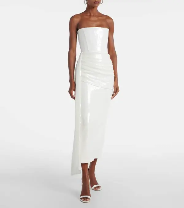 Alex Perry Bridal Strapless Sequin Gown