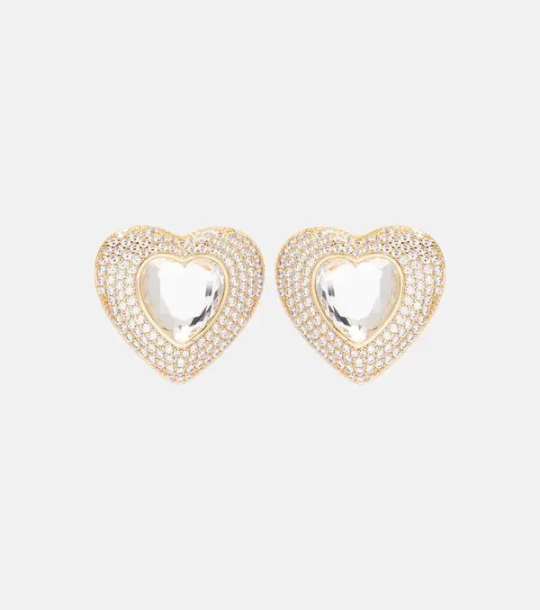 SELF-PORTRAIT Crystal-embellished Stud Earrings - Gold