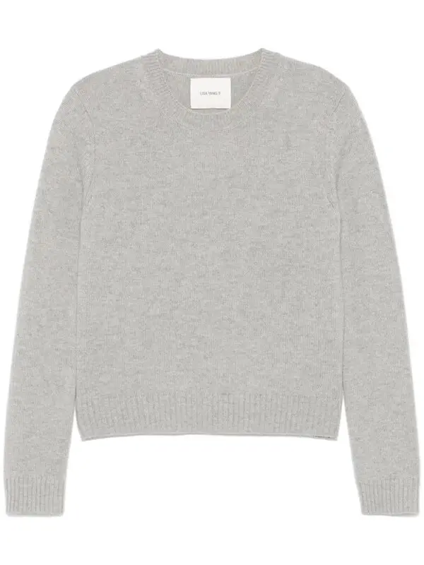 LISA YANG Mable Cashmere Crewneck Sweater - Light Grey